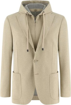 Boggi Milano Homme, Vestes, Beige, Taille: 2XL B Jersey SweaT-shirt Jacket