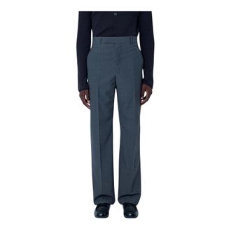 Jil Sander Homme, Pantalons, Gris, Taille: M Pantalon Tailleur en Laine M&eacute;lang&eacute;e