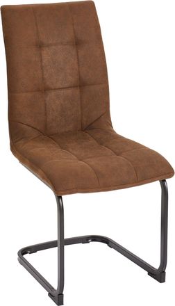 MID.YOU Mid.you Schwingstuhl, Braun, Metall, Textil, F&uuml;llung: Schaumstoff, C-Form, 45x95x61 cm, Esszimmer, St&uuml;hle, Esszimmerst&uuml;hle, Schwingst&uuml;hle