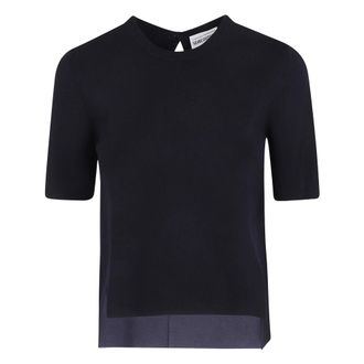Semicouture Kitty Pullover mit 3/4-&Auml;rmeln - - Knitwear - Damen - Schwarzk - XL