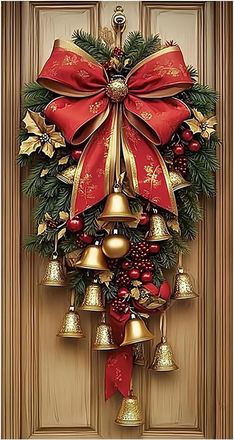 Generic Haustürabdeckung für Weihnachten | 180 x 90 cm, große Türabdeckung aus festlichen Stoff, Weihnachten, Dekoration für Partybanner | für Innen Außen Hau