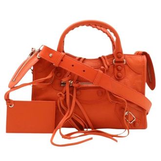 Balenciaga Sac bandouli&egrave;re vintage Pre-owned - Femme - Pre-owned - Orange - Taille: ONE Size