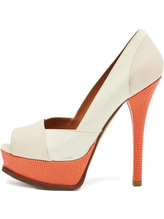 Fendi escarpins &agrave; effet peau de l&eacute;zard - Tons neutres