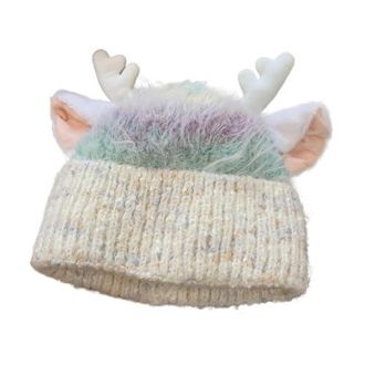 Generic Chapeau de cerf - Bonnet tricot&eacute; Respirant Chaud et Mignon, Costume avec Bois de cerf | pour Adultes, Jeunes, Femmes, Hiver, No&euml;l, Halloween, f&ecirc;te