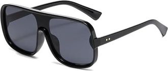 Generic Lunettes De Soleil &Agrave; Grande Monture, Tendance UV400, For Hommes Et Femmes, Vacances, Plage(Black)