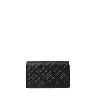 Love Moschino Womens Quilted Polyurethane Shoulder Bag Black