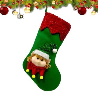 Generico Gro&szlig;e Weihnachtssocken, wiederverwendbare S&uuml;&szlig;igkeitenbeutel, Weihnachtsdekoration, f&uuml;r den Familienbaum, das Haus, den Kamin, die Party, die S&uuml;&szlig;igkeit