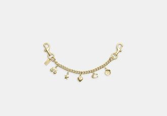 Coach Gold Swagger-Kette Mit Charms f&uuml;r Frauen in Gelb | Metall