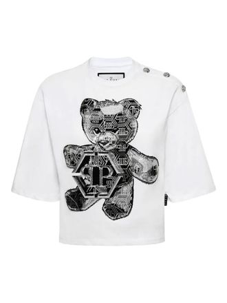 Philipp Plein t-shirt 3D Teddy - Blanc