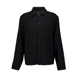 Givenchy Schwarzes Woll-Overshirt mit Taschen - - Jackets - Herren - Schwarzk - 3XS