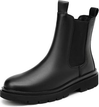 Generic Xingyue Aile Automne et Hiver Nouveau Casual Respirant Bottes Belles Bottes Britanniques Bottes Cuir Britanniques Hommes Bottes Cuir Cowhide Moyen-Top