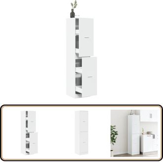 vidaXL Apothekerschrank Weiß 40x41x174,5 cm Holzwerkstoff - Vidaxl