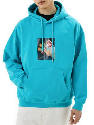 Diesel Kapuzensweatshirt Relaxed Fit Hoodie T&uuml;rkis Blau - S-UMMER-A84 5II