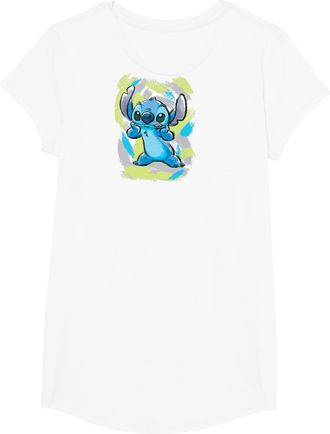 Disney Lilo and Stitch Watercolor Brushstrokes T-Shirt