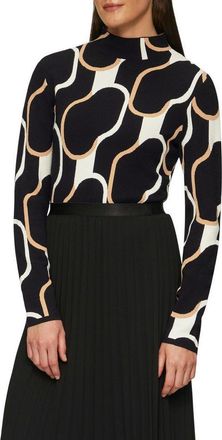 s.Oliver Black Label Strickpullover mit grafischem Muster