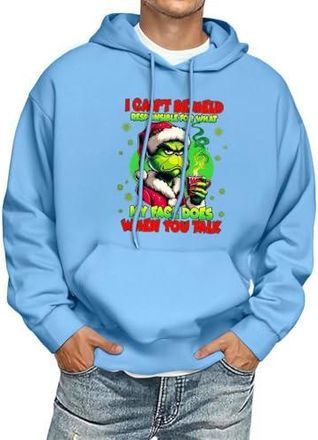 Generic Pull De No&euml;l Grinch Sweats &Agrave; Capuche Homme Moche Noel D&eacute;guisement Gilet Femme Sweatshirts Veste Pyjama Costume Sport Hoodie Ensemble Survetement Pulls