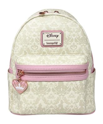 Loungefly Disney Prinzessinnen Damast geprägte Damen-Schultertasche mit Doppelriemen