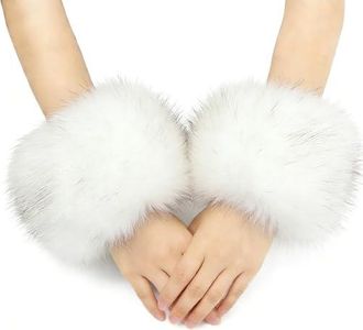 Generico Poignets poilus pour poignets pour adultes | Manches chaudes | Bandes poilues pour les vacances dhiver, les f&ecirc;tes, le patinage sur glace, le ski, les 