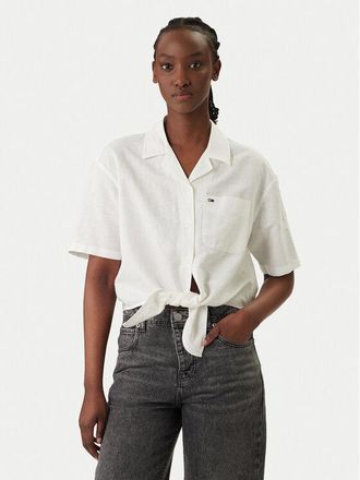 Tommy Jeans Hemd DW0DW22210 Wei&szlig; Relaxed Fit