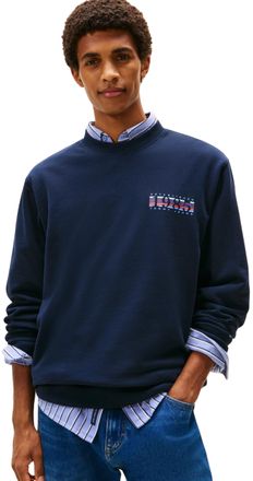 Tommy Jeans Herren TJM Reg Entry DNA Play Crew EXT Dm0Dm22377 Pullover-Sweatshirt, Blue (Dark Night Navy), M