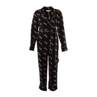Diane Von F&uuml;rstenberg Sprinting Tiger Jumpsuit - - Jumpsuits & Playsuits - Damen - Schwarzk - M