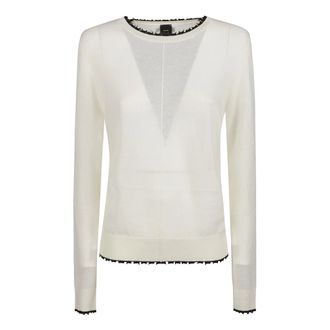Pinko Pamplona Rundhals-Pullover - - Knitwear - Damen - Wei&szlig; - L