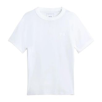 Yohji Yamamoto Wei&szlig;e T-Shirt mit Logo-Print und Rundhalsausschnitt - - Tops - Herren - Wei&szlig; - S