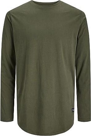Jack & Jones JACK&JONES JJENOA Tee O-Neck LS Noos, T-Shirt pour des Hommes, Forest Night/Fit:Relaxed, XS