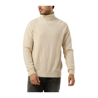 Anerkjendt Off-White Lambswool Roll Neck Sweater - - Knitwear - Herren - Beige - M