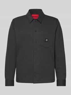 HUGO BOSS Oversized Hemdjacke aus Baumwoll-Mix Modell ENASO