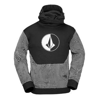 Volcom Sweat &agrave; Capuche d&eacute;quitation en Polaire pour Homme - Sweat Hydrofuge avec Capuche temp&ecirc;te et Trous pour Les Pouces, Imprim&eacute; Noir, Medium