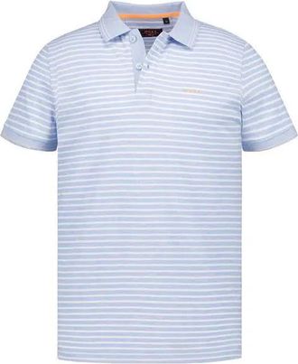 N.Z.A. Herren Polo-Shirt blau gestreift