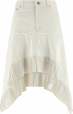 sacai Jupe Midi - Blanc