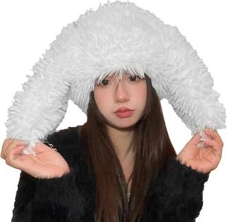 Generico Chapeau en peluche, couvre-chef doux, chapeau dhiver chaud, convient aux filles et aux adultes, pour les d&eacute;placements, l&eacute;cole, le cyclisme, les f&ecirc;tes,
