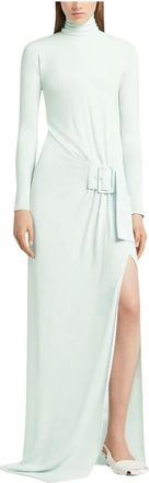 Courr&egrave;ges Femme, Robes, Vert, Taille: 40 FR Twisted Crepe Jersey Long Dress