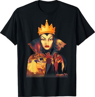 Disney Snow White Evil Queen Cape Silhouette Fill T-Shirt
