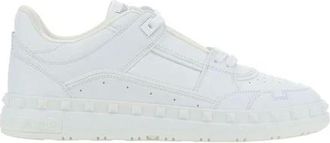 Valentino Garavani Homme, Chaussures, Blanc, Taille: 41 EU Baskets en cuir avec talon clout&eacute; et logo brod&eacute;