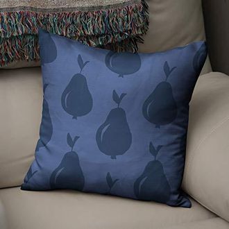 Bonamaison Le Jardin du Lin Kissen Zierkissenbezug Kissenbezug, Blau Dekoration, Für Zuhause Autos Büro Sofa Wohnzimmer Couch Schlafzimmer Dekor, 50x50 Cm - Entw