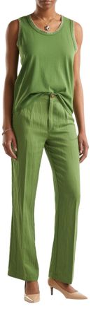 Benetton Damen Pantalone 47ozdf06f Hose, grün, 38