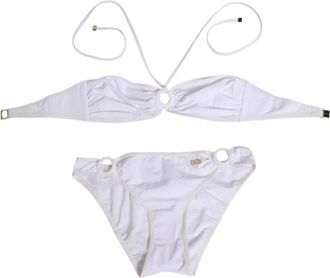 Dolce & Gabbana Femme, Maillots de bain, Blanc, Taille: 36 FR Maillot de bain blanc Bandeau+Brief