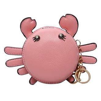 Hemobllo Petit Porte-Monnaie en PU Rose pour Femme Porte-Cl&eacute;s Multifonctionnel Paquet &agrave; Main Portable L&eacute;ger pour Shopping Voyages et Usage Quotidien Rangement 
