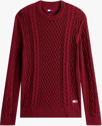 Tommy Hilfiger Pull en maille torsad&eacute;e