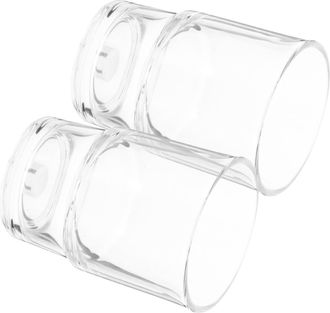 Cabilock 2stücke Glas Zahnbürstenbecher Und Zahnpastabehälter Für Badezimmer Wiederverwendbar rutschfest Elegant Und Praktisch