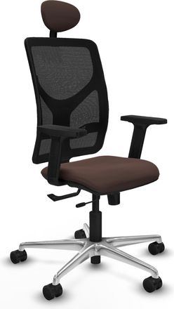 Piqueras y Crespo Verstellbarer Stuhl mit 2D-Armlehnen, h&ouml;henverstellbarer Lendenwirbelst&uuml;tze und festem Kopfteil, ausgestattet mit Syncro/Traslack und Schneideschaum, 