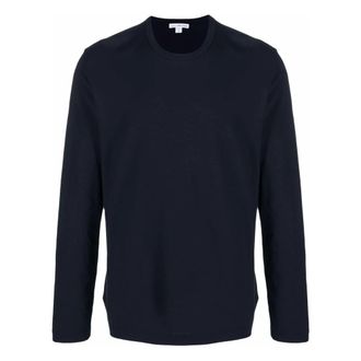 James Perse Homme, Tops, Bleu, Taille: XL Pima Cotton Long Sleeve Crew T-Shirt