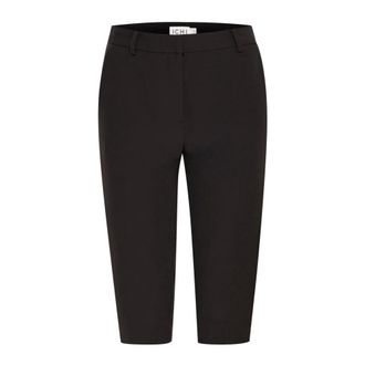 Ichi Ichi - Pantacourt Slim-Leg Noir - Femme - Shorts - Noir - Taille: 38 FR