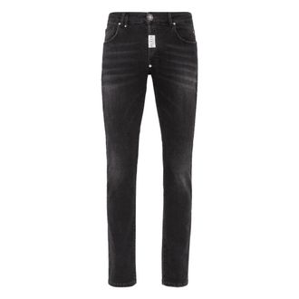 Philipp Plein Denim Hosen Super Straight Cut - - Jeans - Herren - Schwarzk - W30