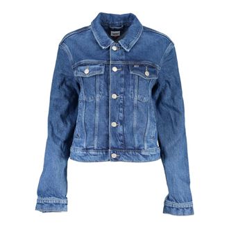 Tommy Hilfiger Femme, Vestes, Bleu, Taille: 36 FR Veste de Sport en Denim Bleu Logo Brod&eacute;