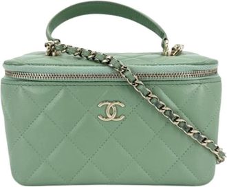Chanel Sac bandouli&egrave;re vintage Pre-owned - Femme - Pre-owned - Vert - Taille: ONE Size