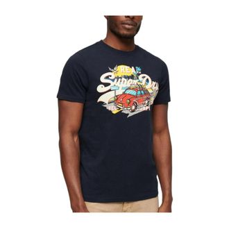 Superdry Grafik Eclipse Summer Vibes T-Shirt - - Tops - Herren - Schwarzk - S